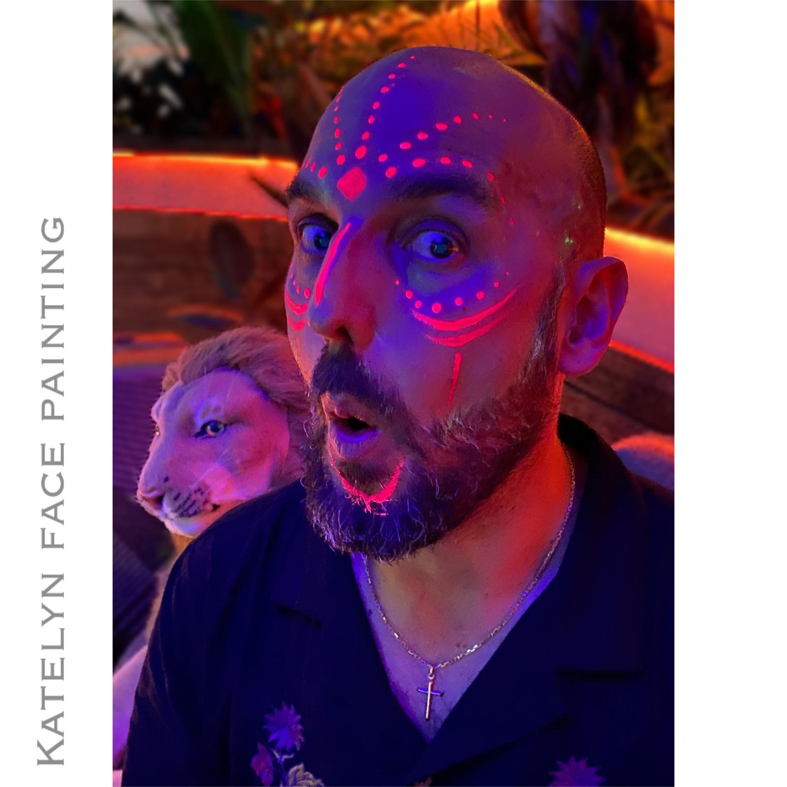 UV Face Painting – Katelyn Face Painting